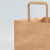 China Custom Kraft Paper Bag for Milk Tea Takeaway Shopping Packaging with Logo Acceptance 100pcs for sale