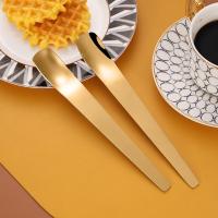 China 304 Stainless Steel Ice Cream Scoop Slender Spoon 18cm Light Luxury Coffee Tea Spoon for sale