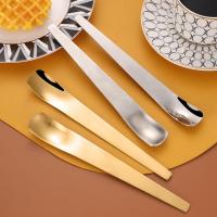 China SS304 Food Grade Gold Plated Stainless Steel Dessert Spoon 16.5cm Flatware Ice Cream Spoon for sale