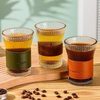 China Custom Heat Resistant Glass Hanging Ear Cup Set for Coffee Tea Juice 350ml for sale
