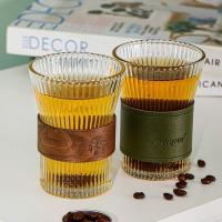 China Custom Heat Resistant Glass Hanging Ear Cup Set for Coffee Tea Juice 350ml for sale