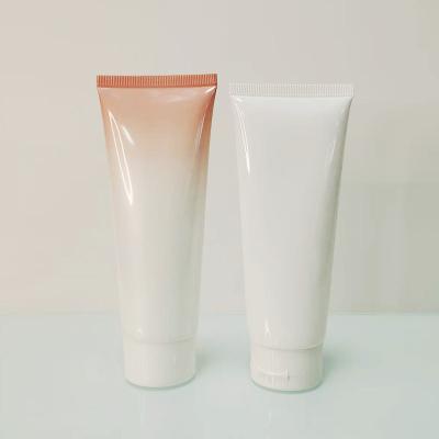 China Plastic Soft Tube for Face Wash Cream White Facial Cleanser with Flip Top Cap 50ml for sale