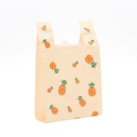 China Custom Logo Printed Plastic Vest Bags for Supermarket Shopping Takeaway Packaging 100pcs per Bag for sale