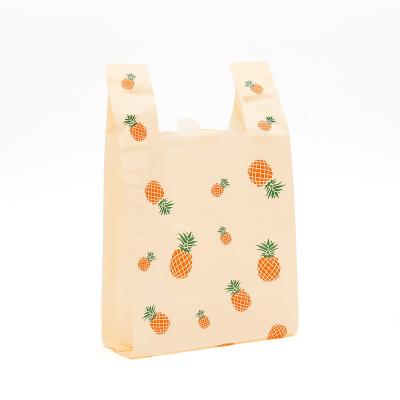 China Custom Logo Printed Plastic Vest Bags for Supermarket Shopping Takeaway Packaging 100pcs per Bag for sale