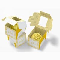 China Double Corrugated Paper Cup with Display Window and Customizable Size Bread Cake Box for sale