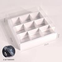 China Kraft Paper Picnic Box 25x25cm with Lid Disposable Eco-Friendly Mousse Cup Packaging for sale