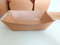China Disposable Kraft Paper Fast Food Trays for French Fries Custom Size OEM for sale