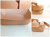 China Disposable Kraft Paper Fast Food Trays for French Fries Custom Size OEM for sale