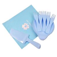 China Disposable Plastic Cake Cutlery Set 50 Piece Knife Fork Party Birthday Food Grade for sale