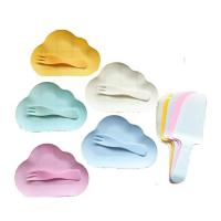 China Disposable Plastic Cake Cutlery Set with Knife Fork and Plate 5kg Gross Weight for sale