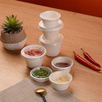 China 1oz Eco Friendly Degradable Sauce Cup Made from Sugarcane and Straw Pulp for OEM for sale