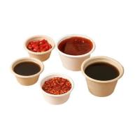 China 1oz Eco Friendly Degradable Sauce Cup Made from Sugarcane and Straw Pulp for OEM for sale