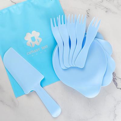 China Initial Payment Party Birthday Cake Suit with Disposable Plastic Knife Fork and Plate for sale