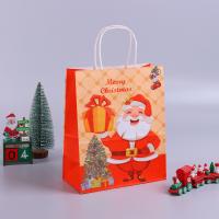 China Custom Logo Kraft Paper Box with Handle Eco Friendly Disposable 12 oz for sale