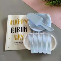 China Return refunds Disposable Plate Cake Cutlery Set Plastic Knife Fork for Special Occasions for sale
