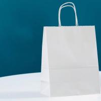 China Takeaway Packaging Kraft Paper Bag with Customized Logo Printing and Hand-Held Design for sale