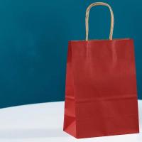 China Takeaway Packaging Kraft Paper Bag with Customized Logo Printing and Hand-Held Design for sale