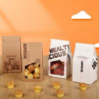 China Kraft Paper Cake Box 9cm x 7.5cm x 17cm Eco-Friendly Disposable Snack Packaging for sale