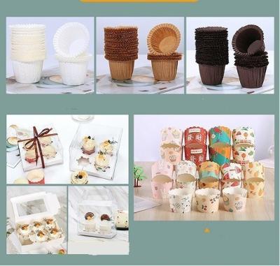 China High Temperature Resistant Oven Paper Mold for Baking and Steaming 6 Cup Capacity Disposable Eco Friendly for sale