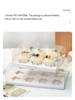 China Transparent Flexographic Printing Paper Dessert Packaging Box 2PCS Cup Cake Package for sale