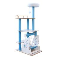 China Custom Cat Tree with Sisal Rope Scratch Board 60x52x28cm M Size for Pet Playing for sale