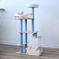 China Custom Cat Tree with Sisal Rope Scratch Board 60x52x28cm M Size for Pet Playing for sale