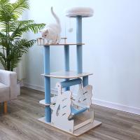 China Custom Cat Tree with Sisal Rope Scratch Board 60x52x28cm M Size for Pet Playing for sale