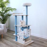 China Custom Cat Tree with Sisal Rope Scratch Board 60x52x28cm M Size for Pet Playing for sale