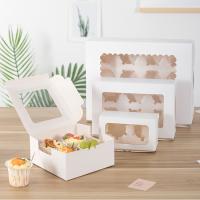 China Kraft Cake Box 8 12 Holders Food Grade Takeout Disposable Eco Friendly Paper Box for sale