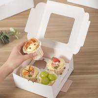 China Kraft Cake Box 8 12 Holders Food Grade Takeout Disposable Eco Friendly Paper Box for sale