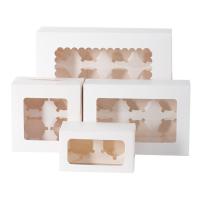 China Kraft Cake Box 8 12 Holders Food Grade Takeout Disposable Eco Friendly Paper Box for sale
