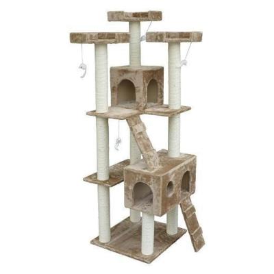 China Customized Flannel Cat Tree Climbing Frame and Scratcher M Size 200pcs MOQ for sale