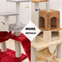 China Customized Flannel Cat Tree Climbing Frame and Scratcher M Size 200pcs MOQ for sale