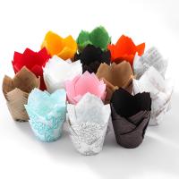 China Disposable 150mm Oil Proof Paper Cake Cups Muffin Baking Cups Without Lid Food Grade for sale