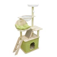 China Detachable Artificial Cute Solid Post Scratch Cat Scratch Wood and Lint no Logo Printing for sale