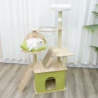 China Detachable Artificial Cute Solid Post Scratch Cat Scratch Wood and Lint no Logo Printing for sale