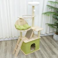 China Detachable Artificial Cute Solid Post Scratch Cat Scratch Wood and Lint no Logo Printing for sale