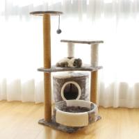 China Custom Size Cat Scratching Post Sisal Material with Hanging Ball for Cat Comfort M Size for sale