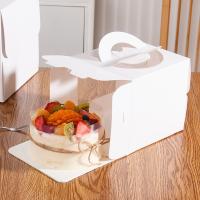 China Transparent Cake Packaging Box 4 6 8 10 Inches 1.2 Inch Height Eco-Friendly Disposable for sale