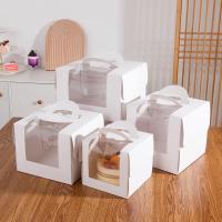 China Transparent Cake Packaging Box 4 6 8 10 Inches 1.2 Inch Height Eco-Friendly Disposable for sale