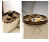 China Custom Printed Bamboo Sofa Armrest Tray Various Sizes Eco Friendly Household Bamboo Plate for sale