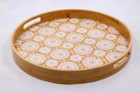 China Custom Bamboo Wood Household Tray for Jewelry Snacks Fruit Tea 30x20 cm for sale