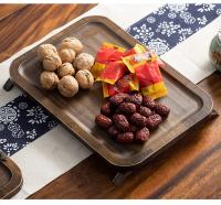 China Custom Bamboo Wood Household Tray for Jewelry Snacks Fruit Tea 30x20 cm for sale