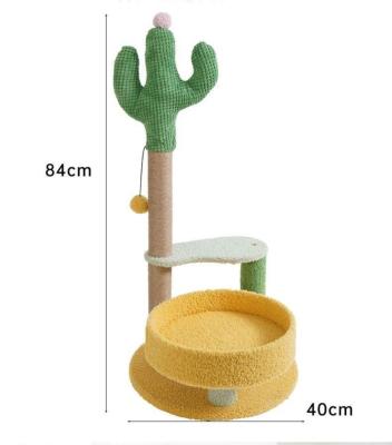 China Customized Three Layer Cat Scratcher House Desk Carrier Toy Detachable Furniture Cat Tree 80x40 cm for sale
