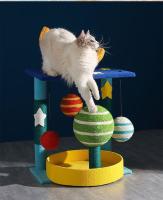 China Customized Cat Tree with Scratch Board, Crawling Frame, Pillar and Toy M Size 62x40x35 cm for sale
