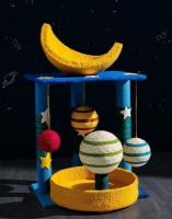 China Customized Cat Tree with Scratch Board, Crawling Frame, Pillar and Toy M Size 62x40x35 cm for sale