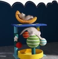 China Customized Cat Tree with Scratch Board, Crawling Frame, Pillar and Toy M Size 62x40x35 cm for sale