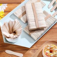 China Custom Printed Wooden Ice Cream Sticks 10000 Pieces Per Carton Biodegradable Popsicle Stick Tools for sale
