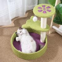 China Sisal Short Plush Cat Scratcher Tower Stable M Size Custom Logo for Cat Playing for sale