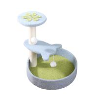 China Sisal Short Plush Cat Scratcher Tower Stable M Size Custom Logo for Cat Playing for sale